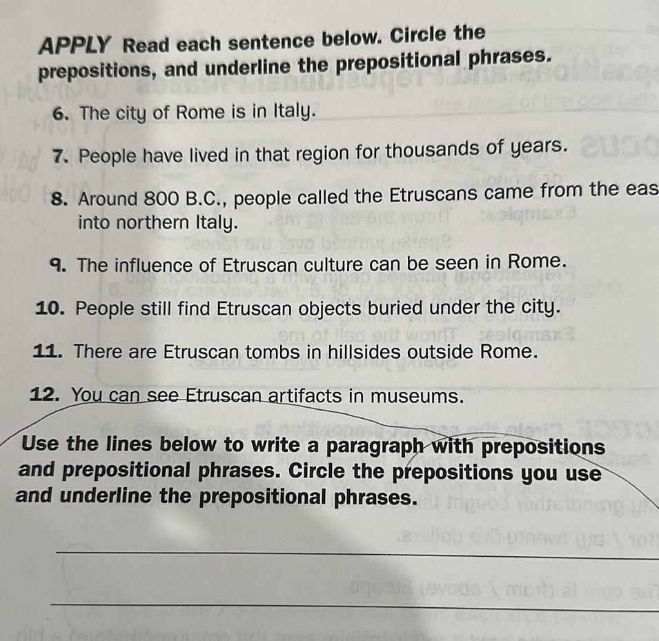 Read each sentence below. Circle the | StudyX