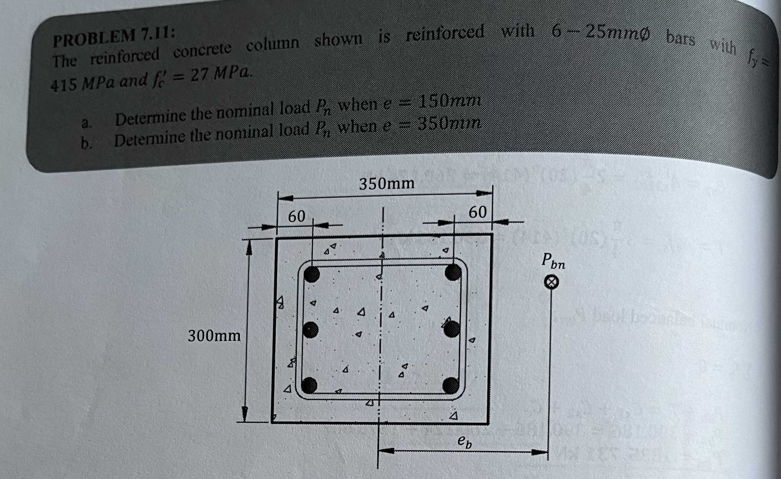 PROBLEM 7.11: The reinforced concrete column | StudyX