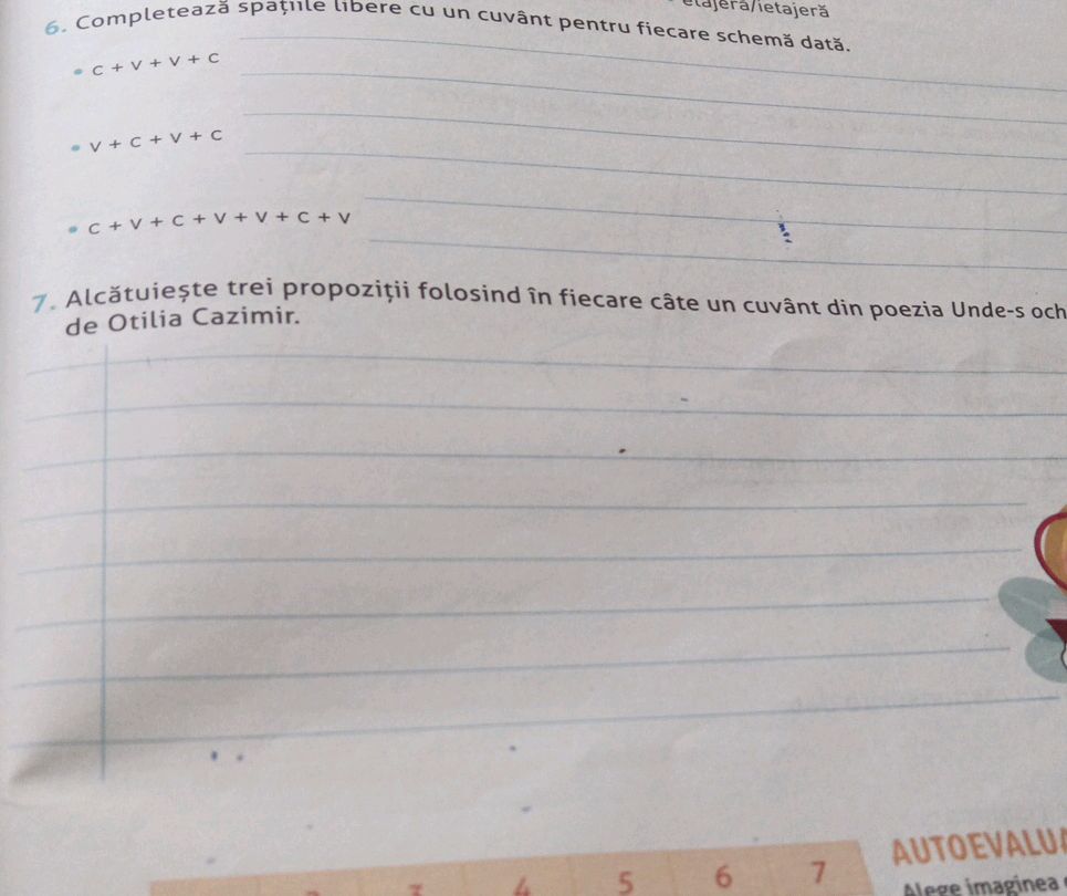 6. Completează spațiile libere cu un cuvânt | StudyX