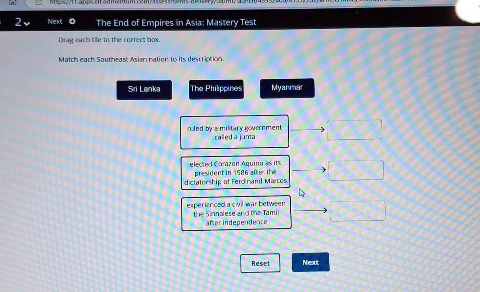 Match each Southeast Asian nation to its | StudyX