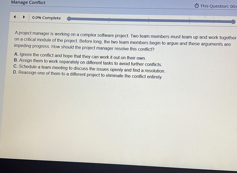 A project manager is working on a complex | StudyX