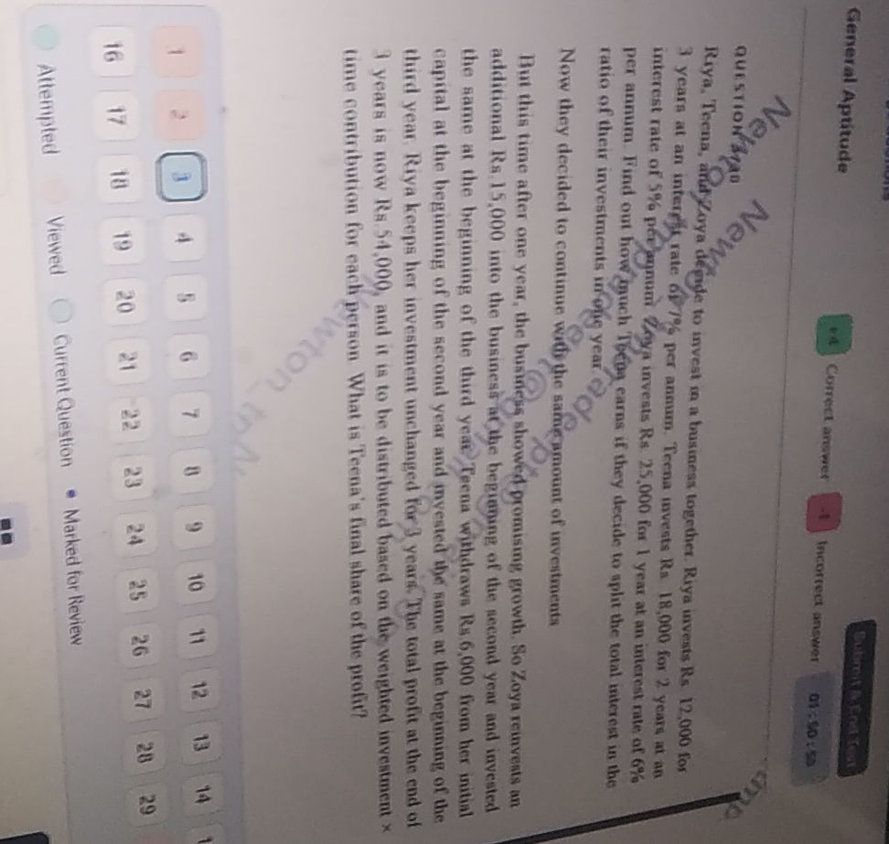 Riya, Teena, and Zoya decide to invest in a | StudyX