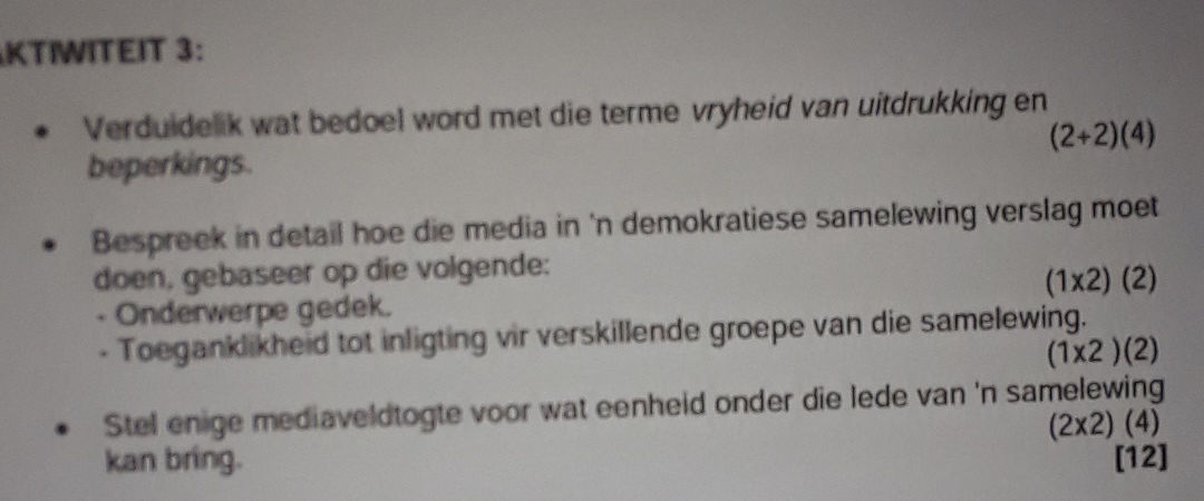 Verduidelik wat bedoel word met die terme | StudyX