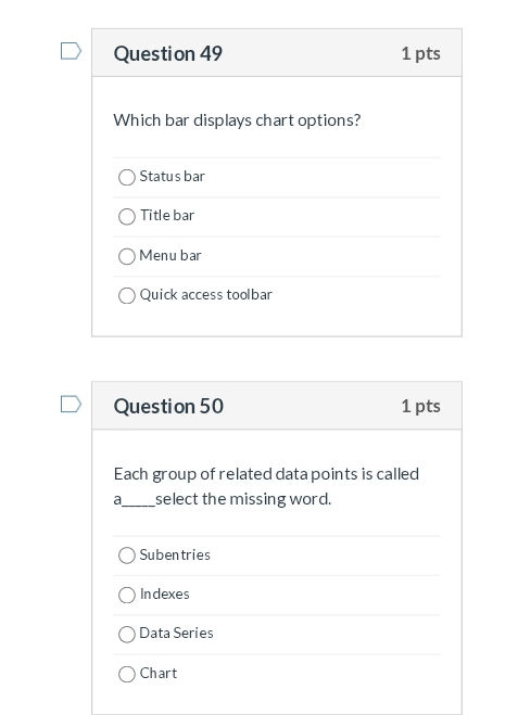 Question 49 Which bar displays chart | StudyX