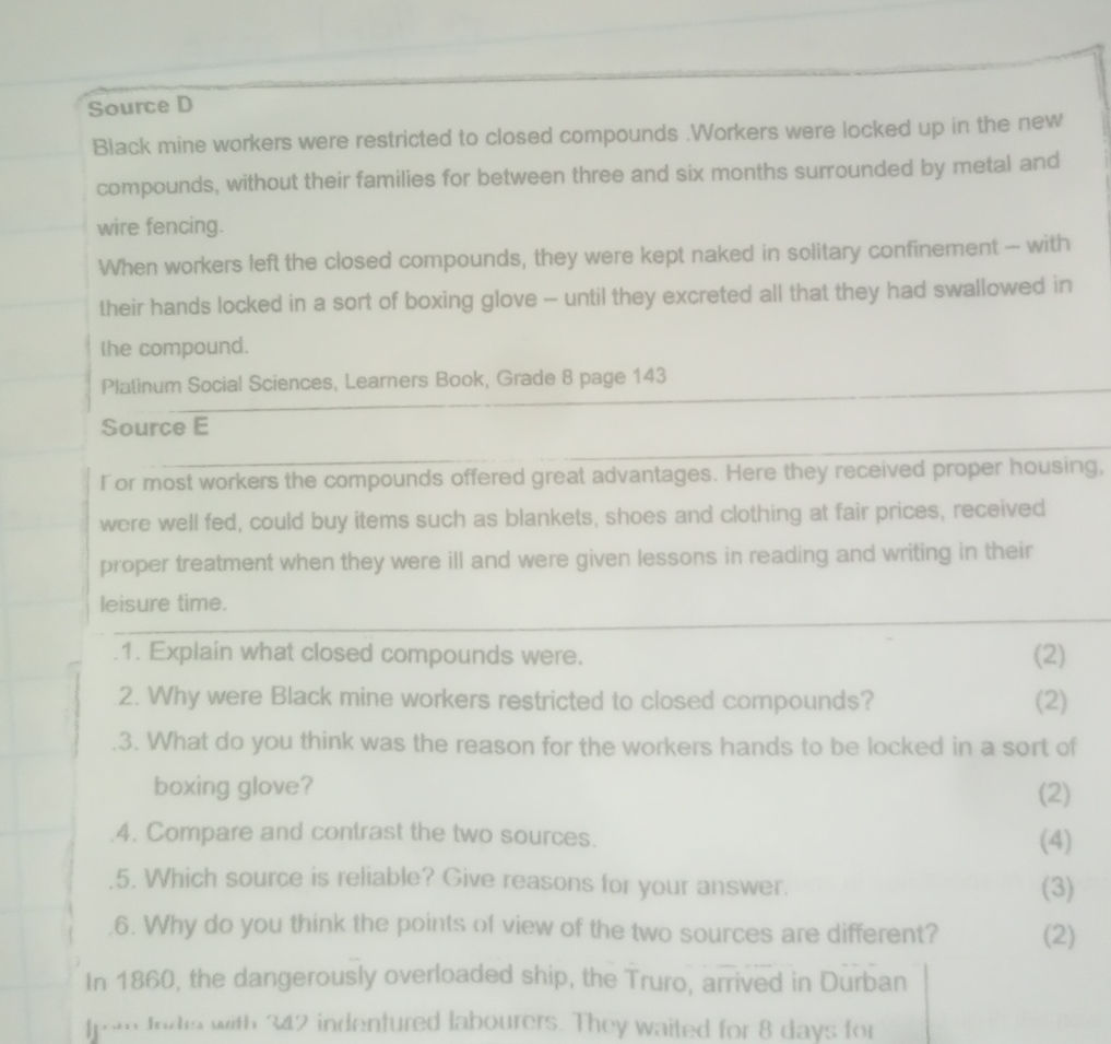 1. Explain what closed compounds were. 2. | StudyX
