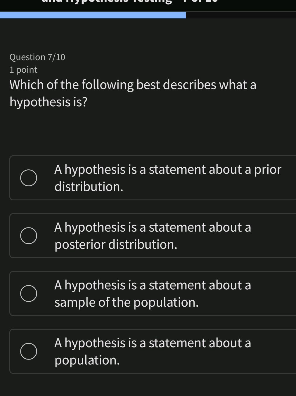 Which of the following best describes what a | StudyX