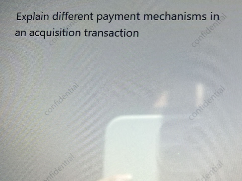 Explain different payment mechanisms in an | StudyX