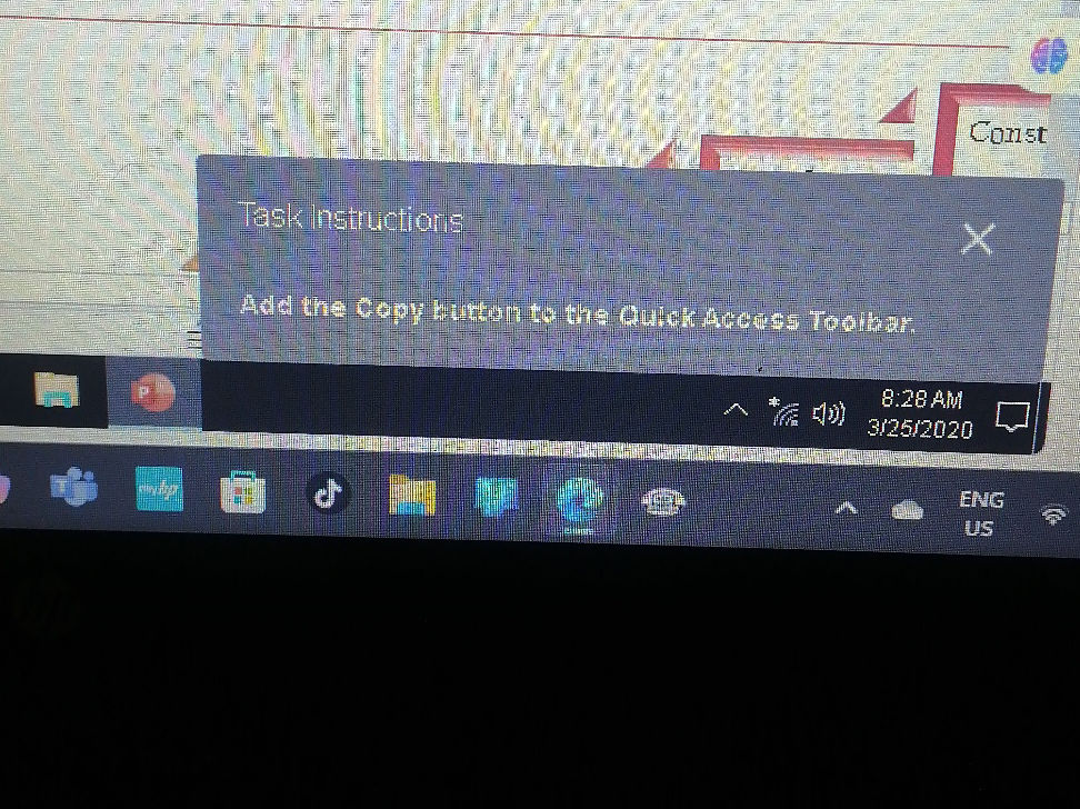 Add the Copy button to the Quick Access | StudyX