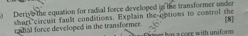 a) Derive the equation for radial force | StudyX