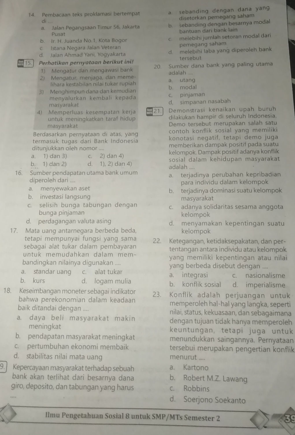 14. Pembacaan teks proklamasi bertempat di | StudyX