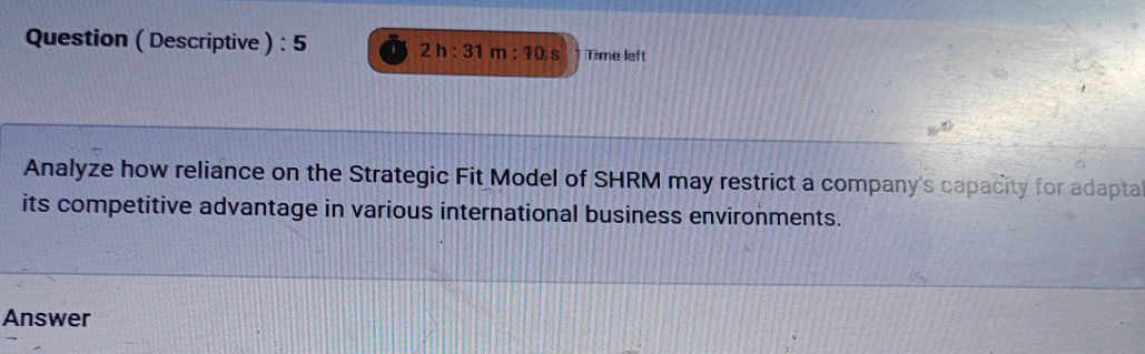 Analyze how reliance on the Strategic Fit | StudyX