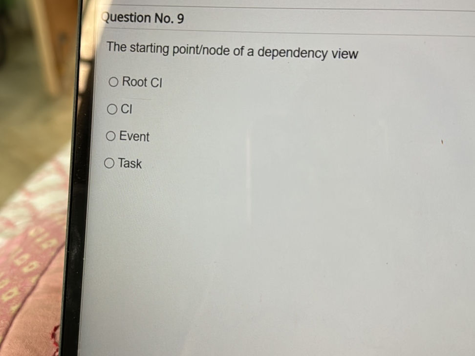 The starting point/node of a dependency view | StudyX