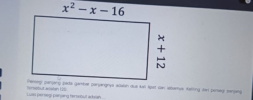 The length of the rectangle in the image is | StudyX