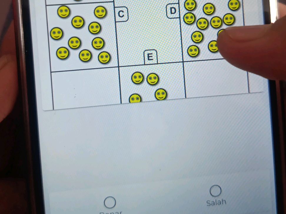 The image shows a grid with smiley faces in | StudyX