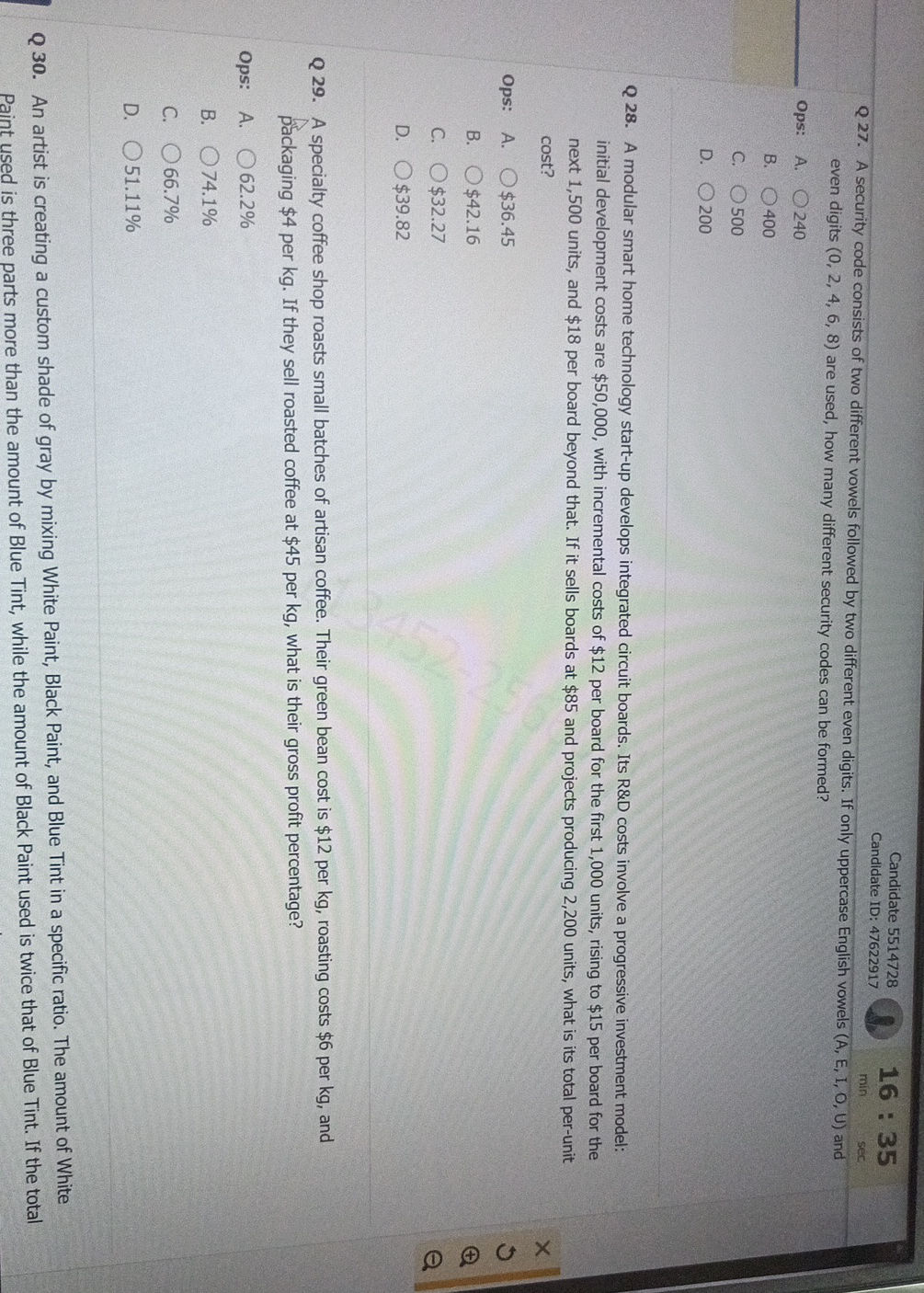 Q 27. A security code consists of two | StudyX