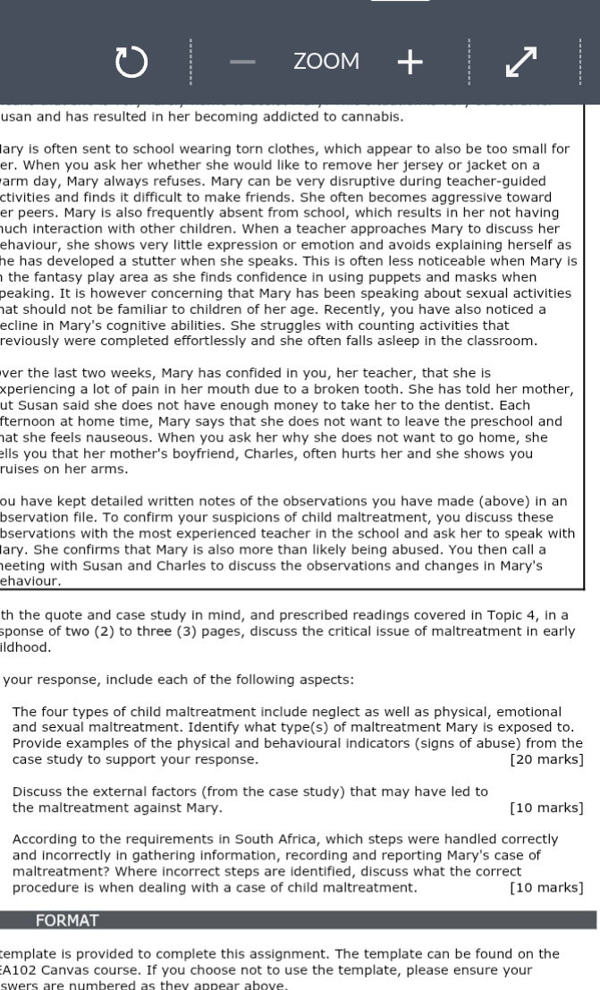 The four types of child maltreatment include | StudyX