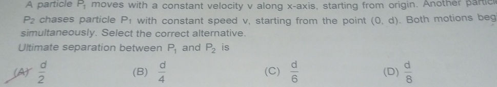 A particle $P_1$ moves with a constant | StudyX