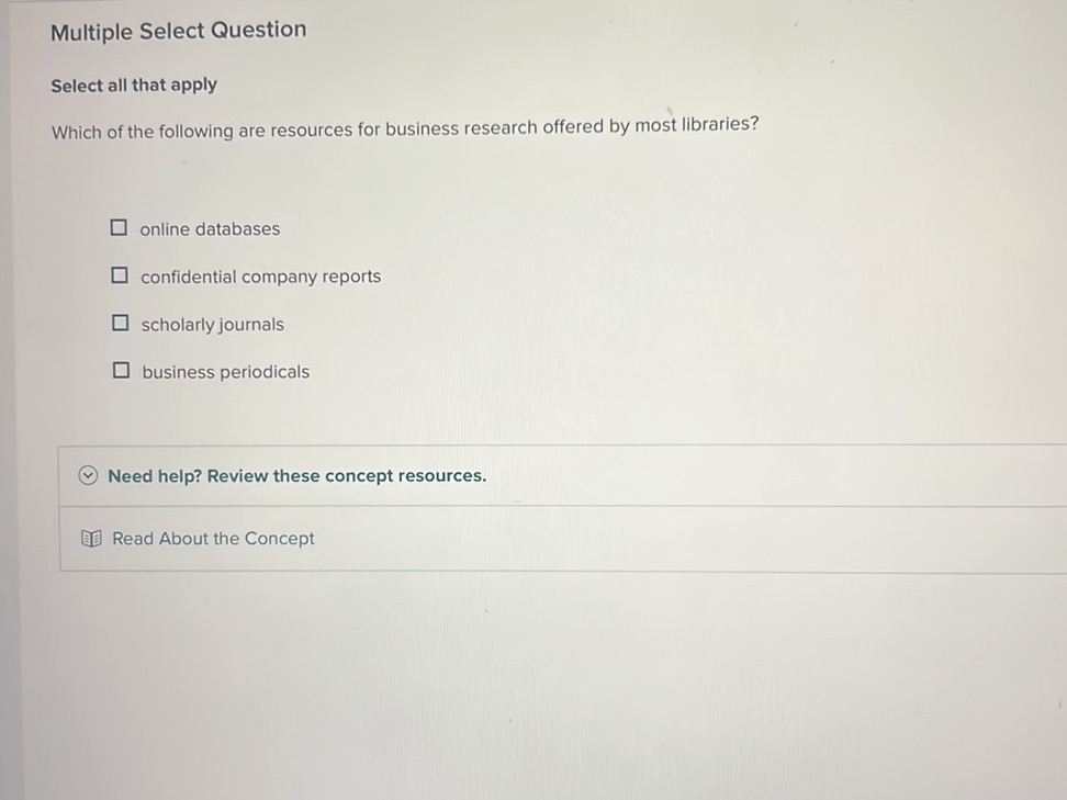 Multiple Select Question Select all that | StudyX