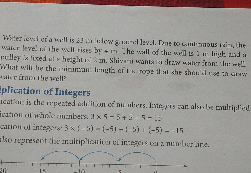 Water level of a well is 23 m below ground | StudyX