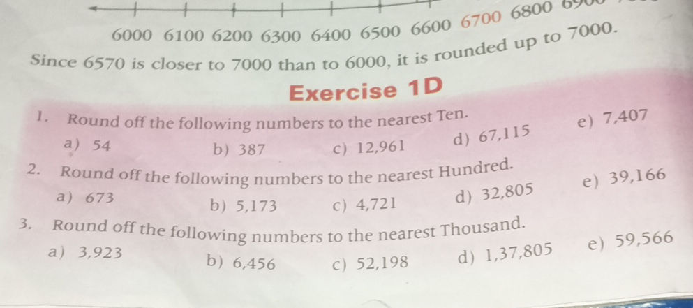 1. Round off the following numbers to the | StudyX