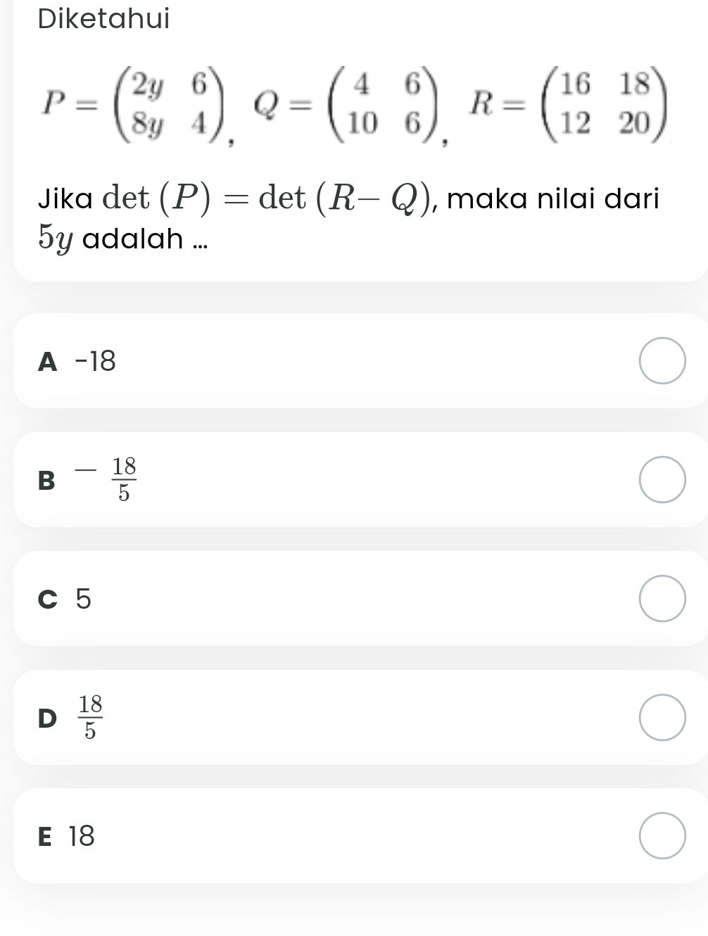 Diketahui $P = 2y 6 8y 4 \, Q = 4 | StudyX