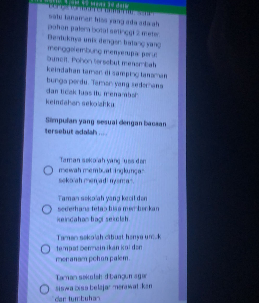 Simpulan yang sesuai dengan bacaan tersebut | StudyX