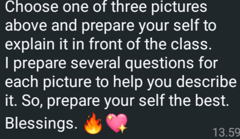 Choose one of three pictures above and | StudyX