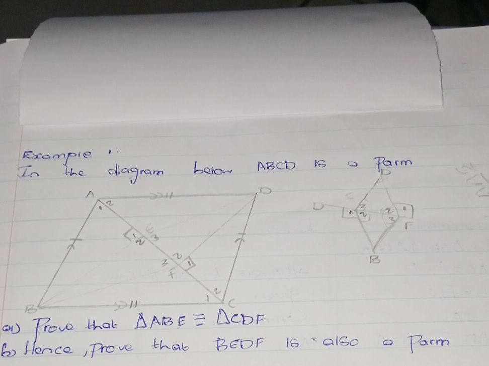 Example 1. In the diagram below ABCD is a | StudyX