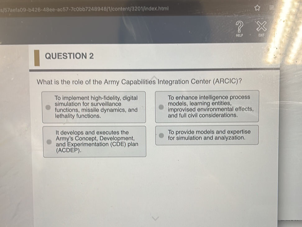 What is the role of the Army Capabilities | StudyX