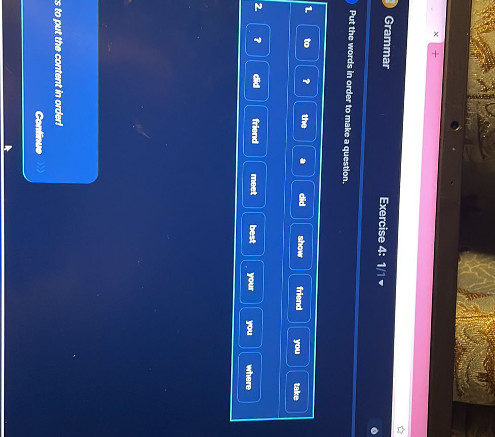 Put the words in order to make a question. | StudyX