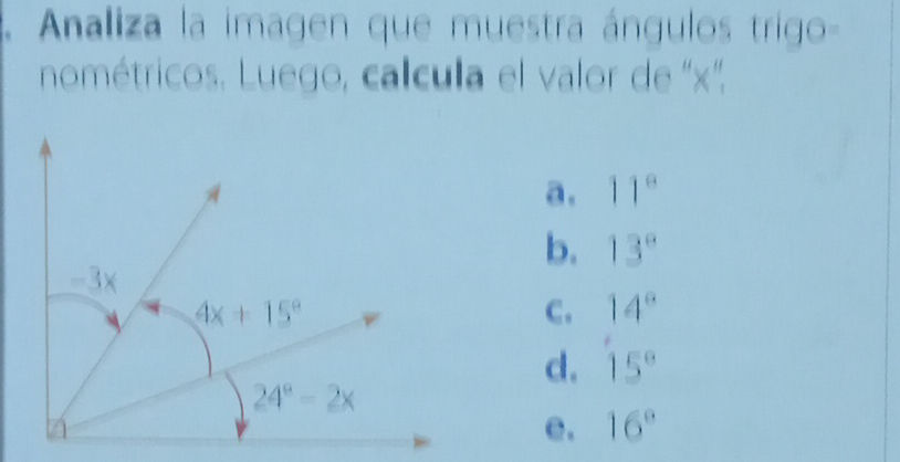 Analiza la imagen que muestra ángulos | StudyX