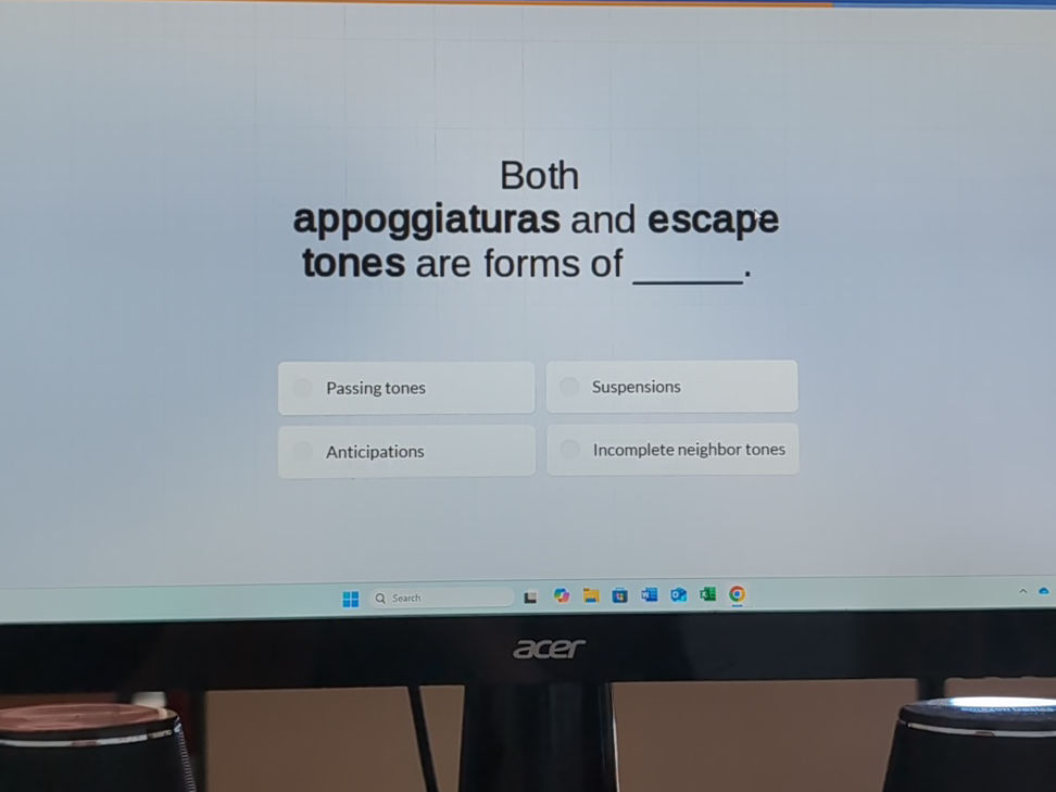 Both appoggiaturas and escape tones are | StudyX