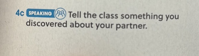 Tell the class something you discovered | StudyX