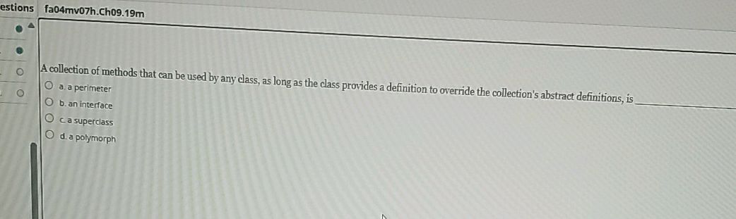 A collection of methods that can be used by | StudyX