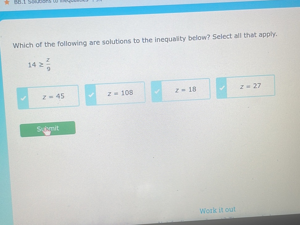 Which of the following are solutions to the | StudyX