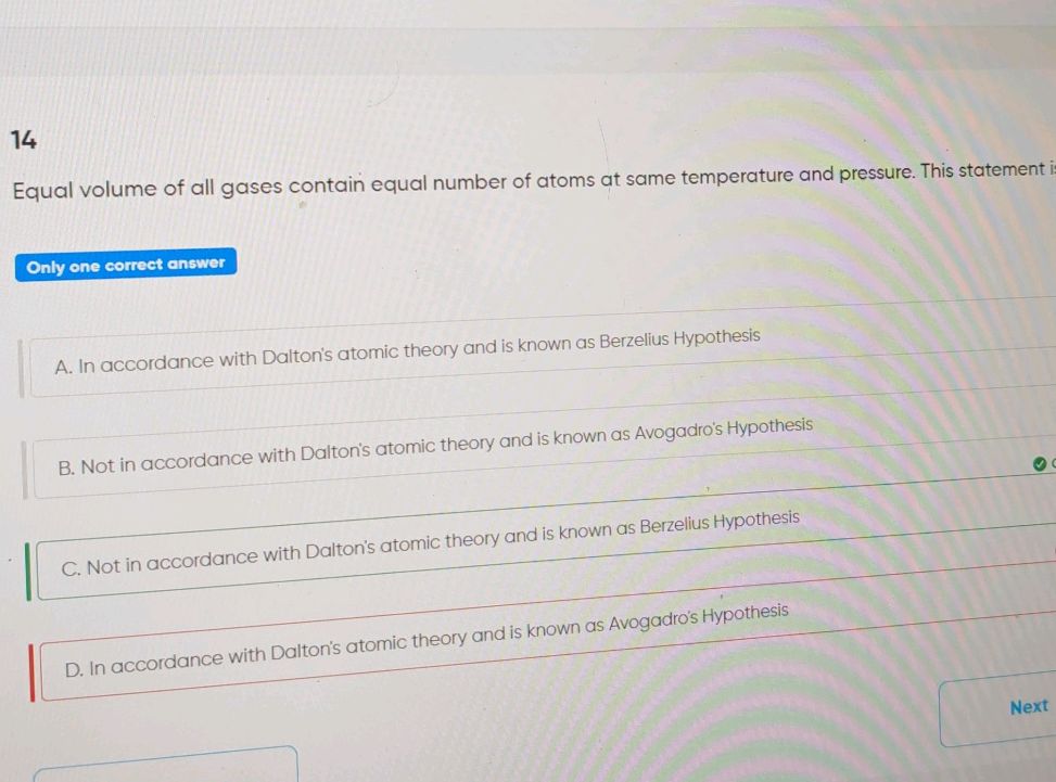 14 Equal volume of all gases contain equal | StudyX
