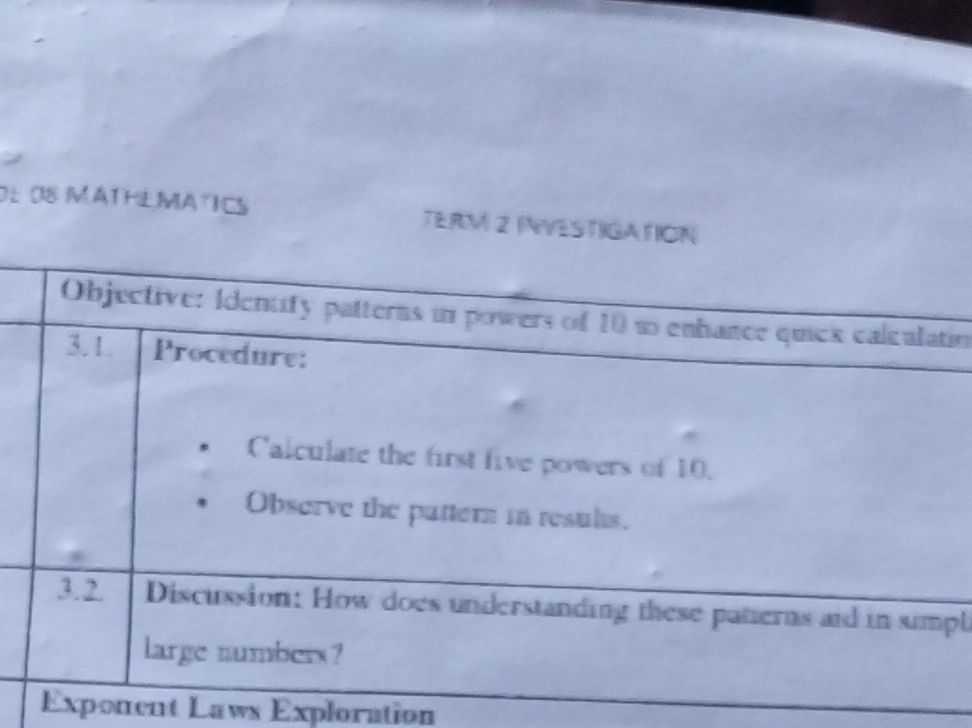 Objective: Identify patterns in powers of 10 | StudyX