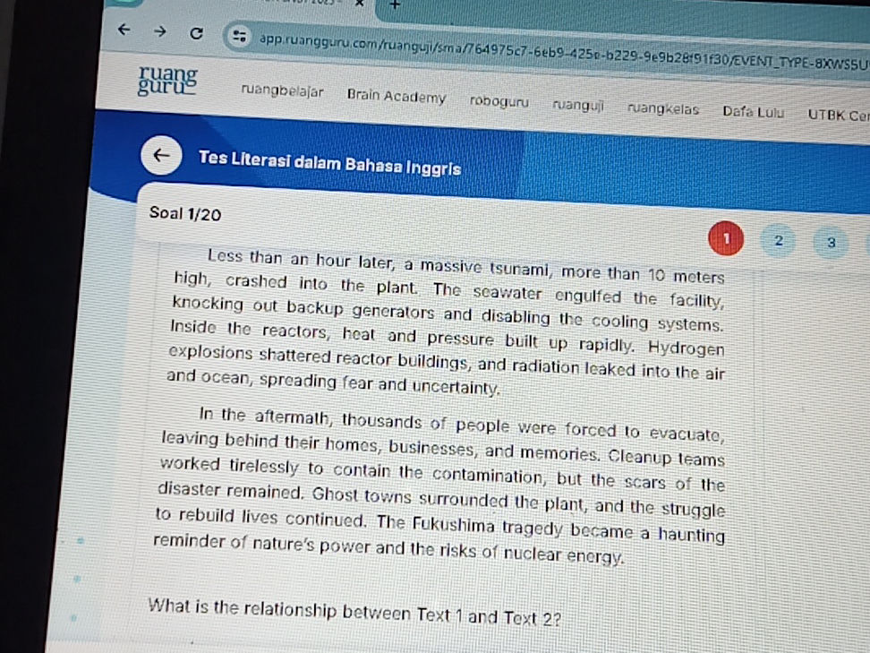 Less than an hour later, a massive tsunami, | StudyX