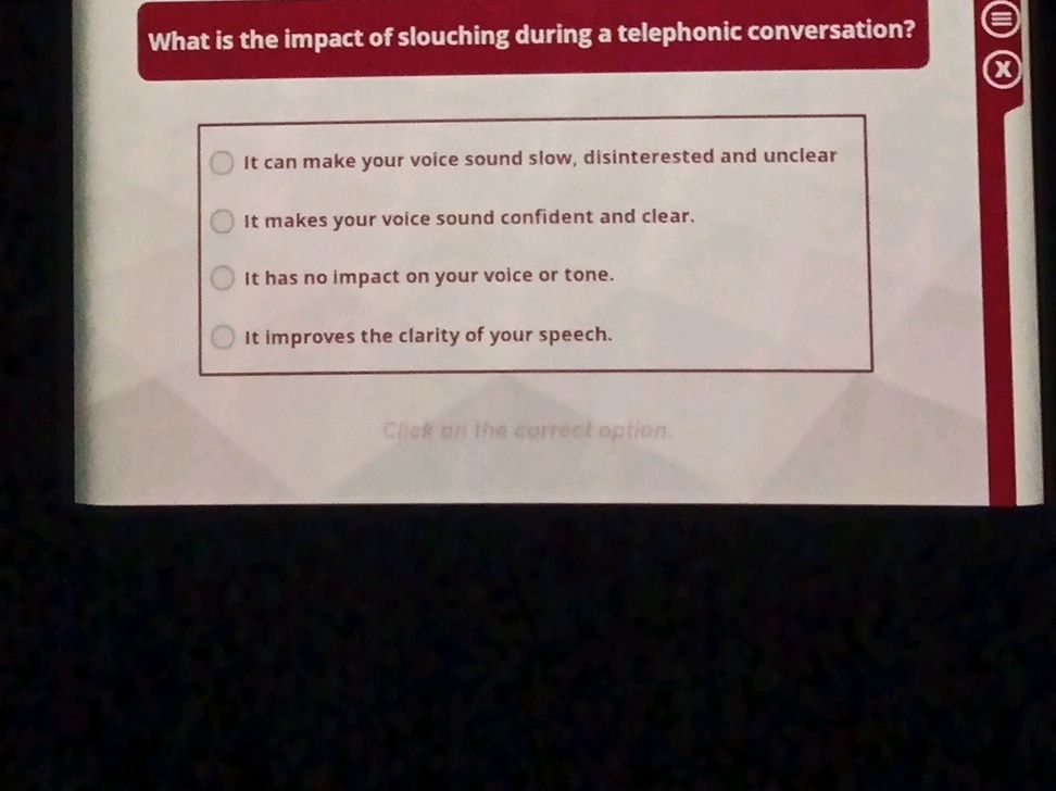 What is the impact of slouching during a | StudyX