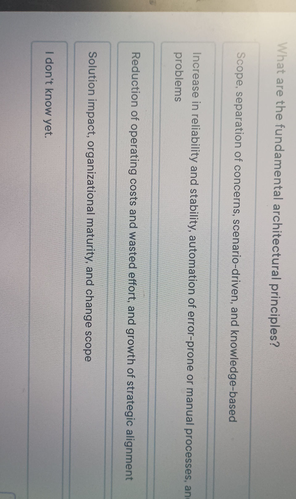 What are the fundamental architectural | StudyX