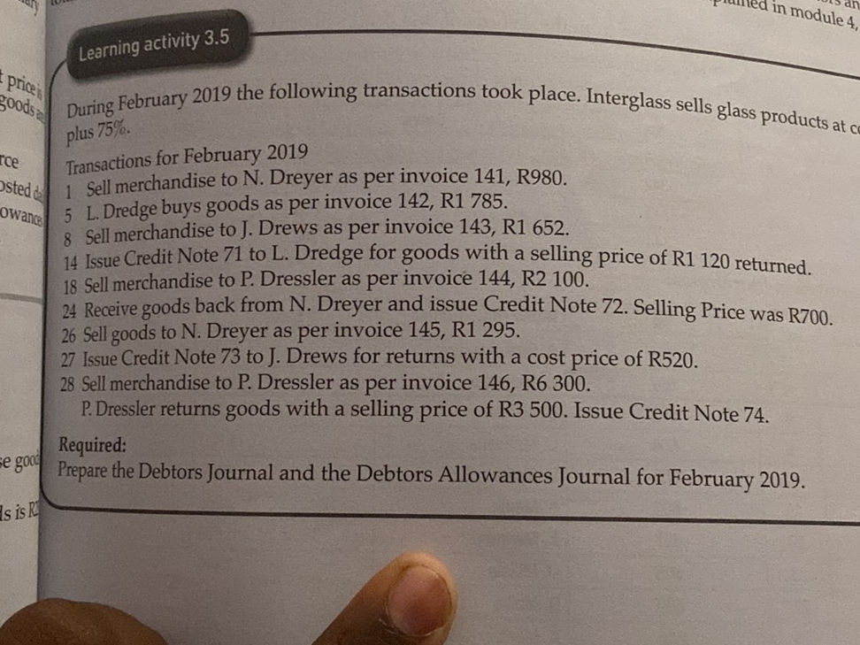 During February 2019 the following | StudyX