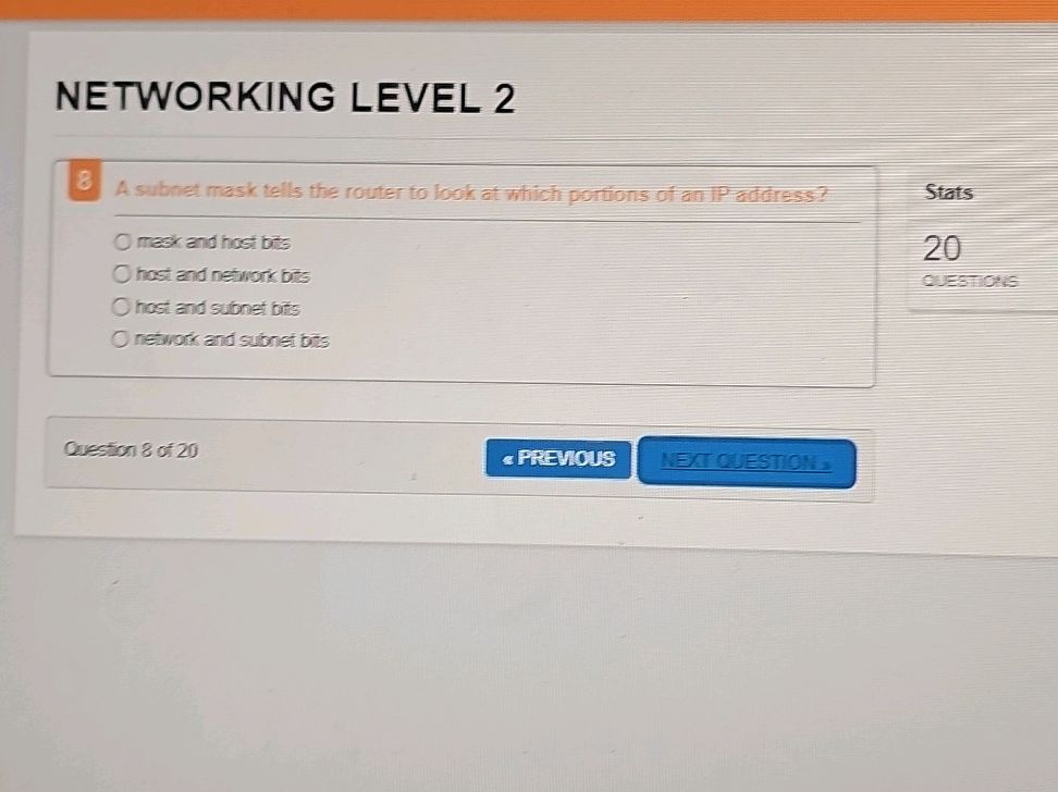 A subnet mask tells the router to look at | StudyX