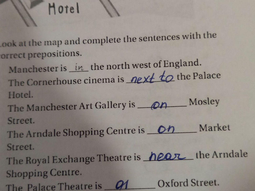 Look at the map and complete the sentences | StudyX