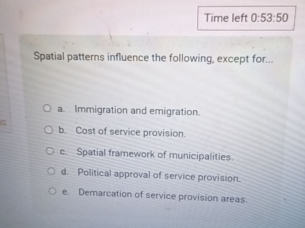 Spatial patterns influence the following, | StudyX