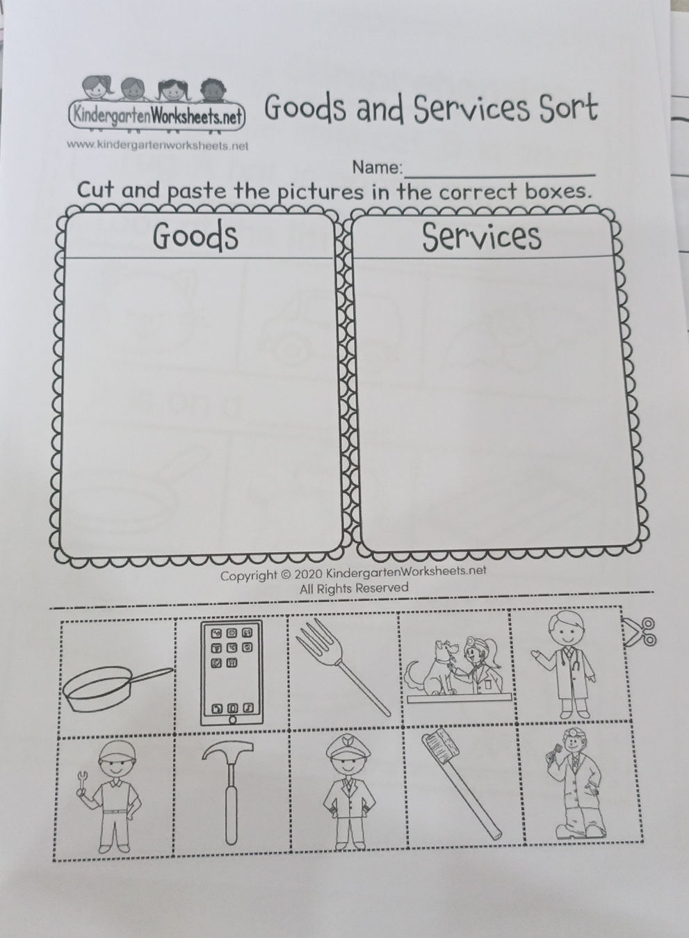 Cut and paste the pictures in the correct | StudyX