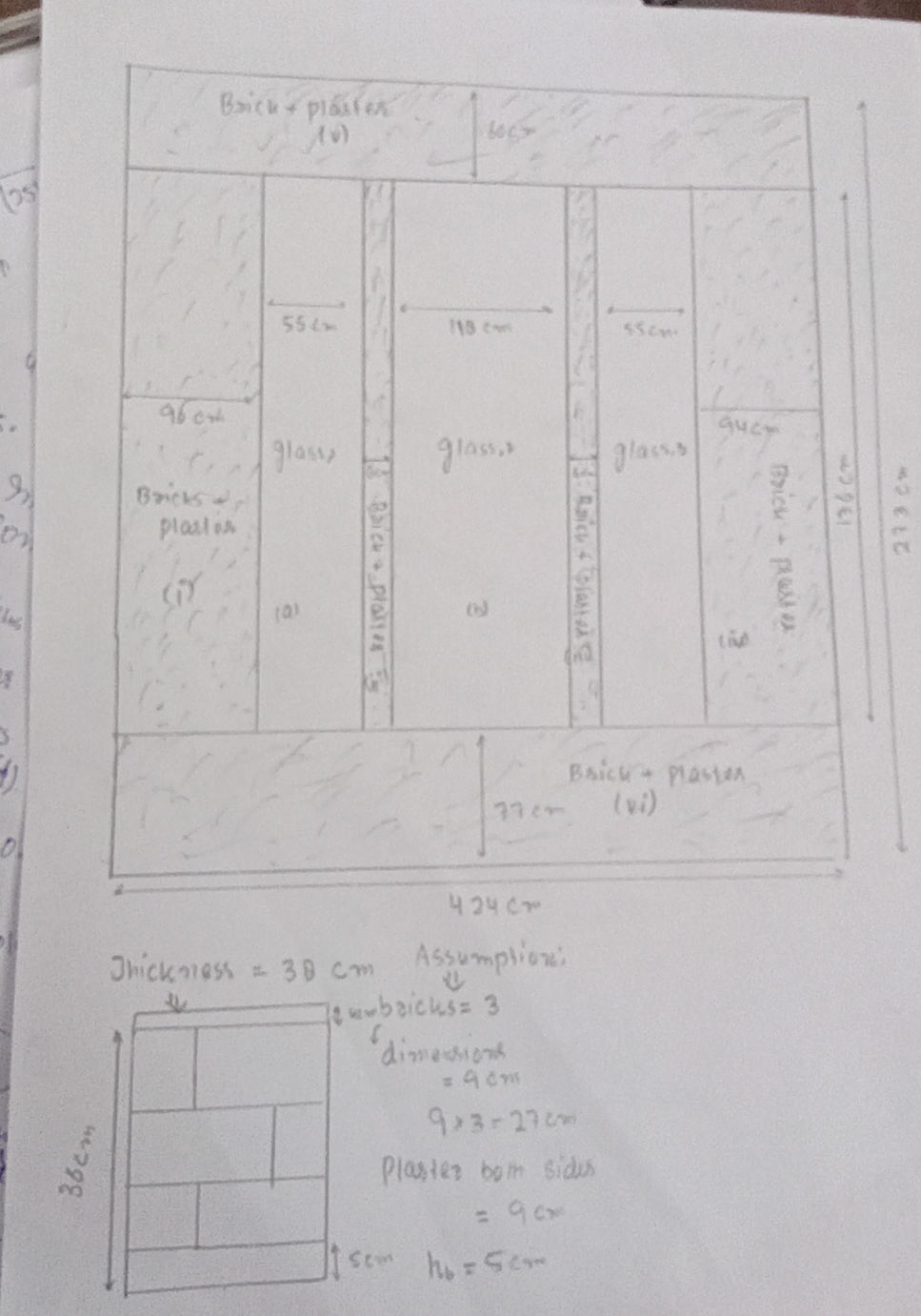 The image contains a diagram of a wall with | StudyX