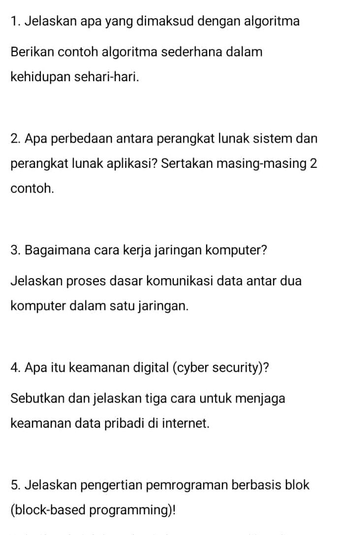 1. Jelaskan apa yang dimaksud dengan | StudyX