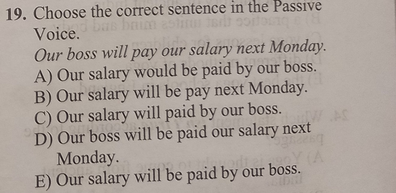 19. Choose the correct sentence in the | StudyX