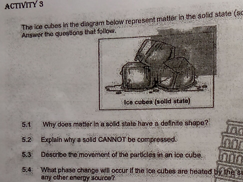 5.1 Why does matter in a solid state have a | StudyX