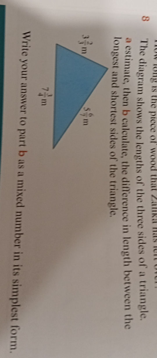 The diagram shows the lengths of the three | StudyX